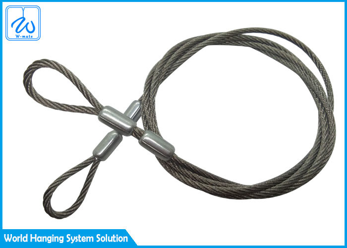 SGS Extension Spring Safety Cable 3mm Stainless Steel Wire Rope Com End ...